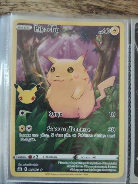 CARTE POKÉMON PIKACHU 25 ans célébrations 5/25 Neuve Fr EUR 5,00 ...
