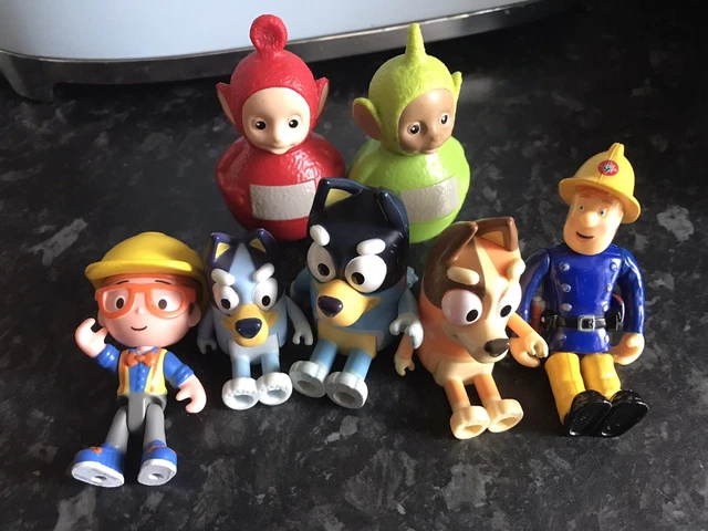 CBEEBIES FIGURES BUNDLE Bluey Teletubbies Fireman Sam Also Blippi £6.00 ...