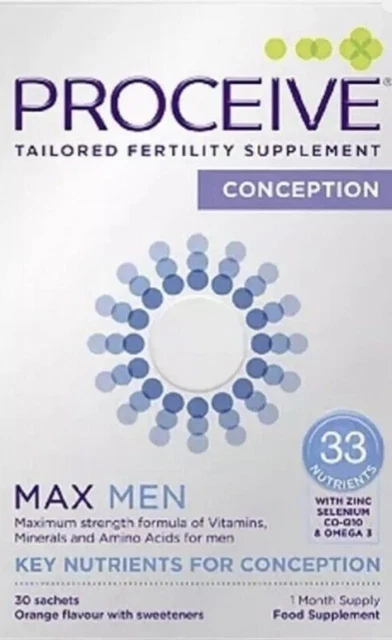 PROCEIVE ADVANCED FERTILITY Supplement Max Men - 30 Sachets Exp 2026 £ ...