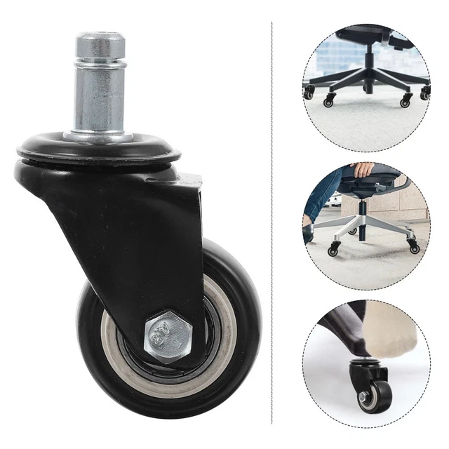 5 PCS OFFICE Chair Caster Wheel Replacement Wheels Heavy Duty Desk $33. ...