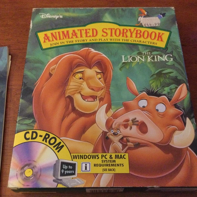 DISNEY'S THE LION King Animated StoryBook PC CD-Rom 1995 Windows $48.26 ...