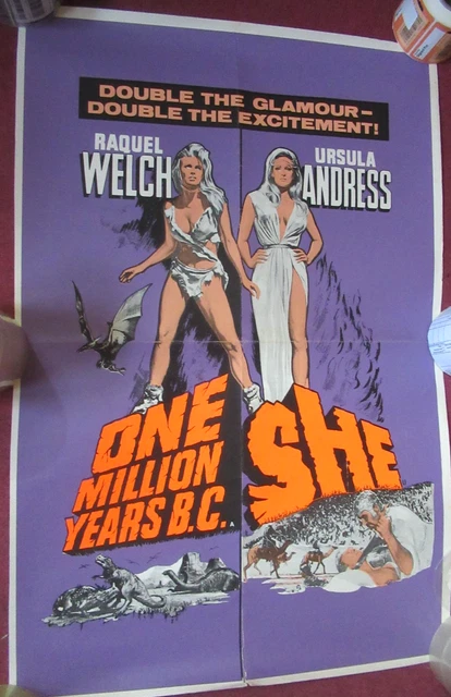 ONE MILLION YEARS B.c. She Hammer House Double Bill Original Uk Dc Film ...