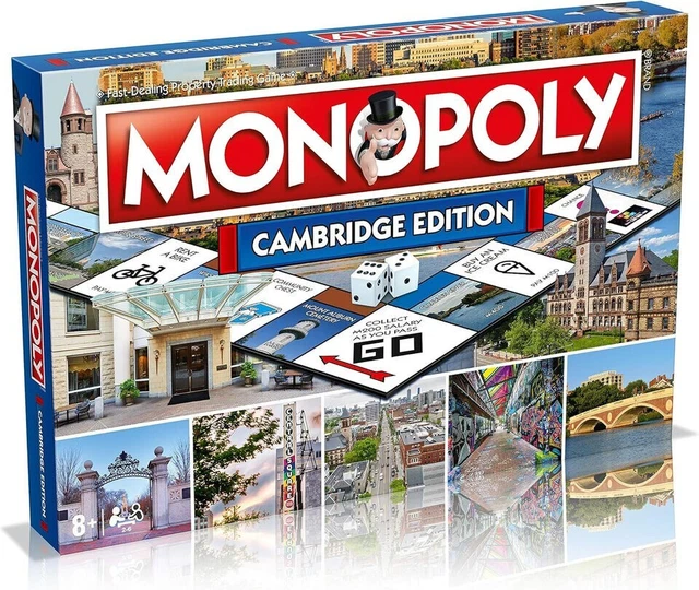 MONOPOLY FAMILY GAME Cambridge Monopoly Board Game Edition for Ages 8 ...
