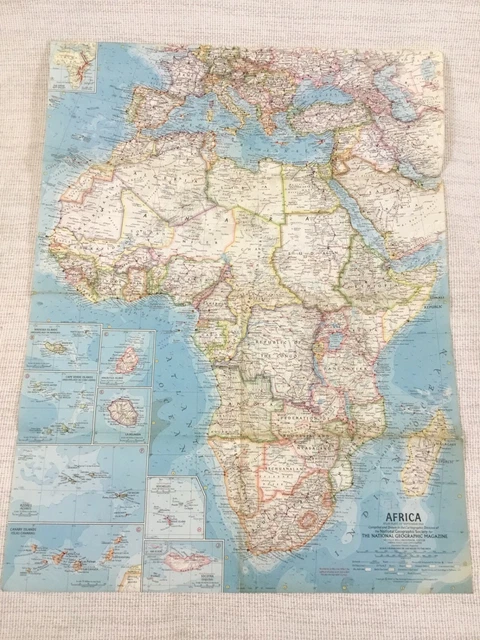 1960 VINTAGE MAP of Africa The African Continent Original National ...