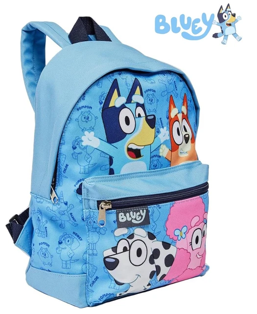 BLUEY OFFICIAL GIRLS Deluxe Backpack Childrens School Bag Travel Bag ...