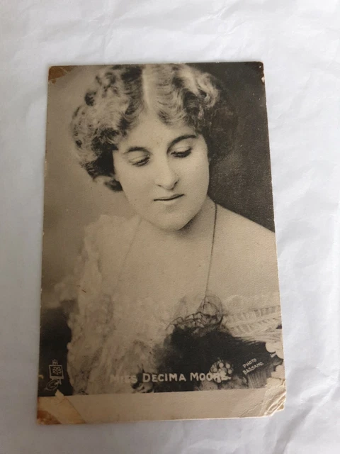 VINTAGE POSTCARD MISS Decima Moore Edwardian Actress Sent 1904 £3.95 ...