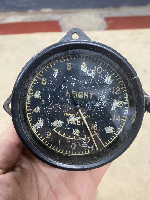 WW2 RAF AIR Ministry Height Altimeter Instrument Gauge Battle Of ...