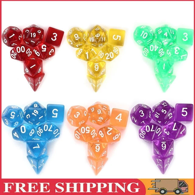 MULTI-SIDED DICES DIGITAL Polyhedron Board Game Color Dice ...