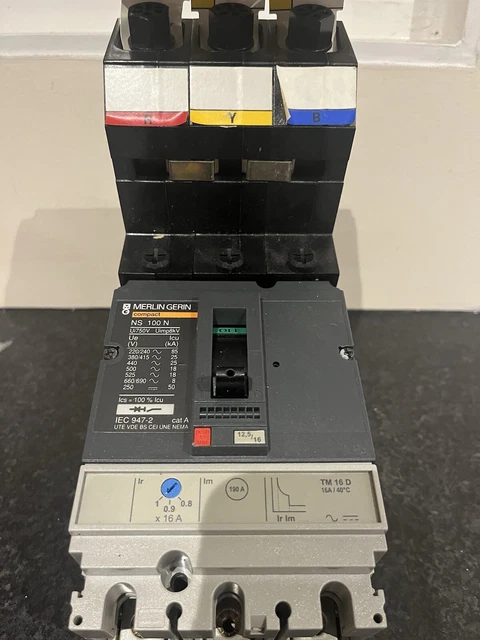 MERLIN GERIN MCCB 100 Amp Triple Pole Compact 100a NS100N Compact ...