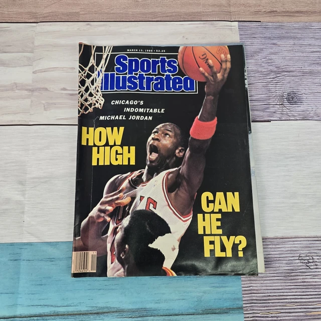 MICHAEL JORDAN SPORTS Illustrated March 13, 1989 No Label Chicago Bulls ...