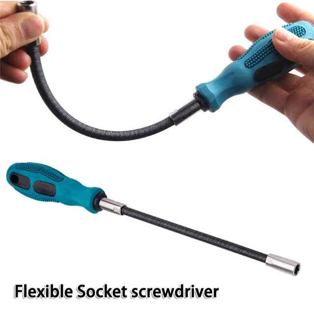 FLEXIBLE SCREWDRIVER WITH Bendable Shaft for 7mm Hex Screws ...