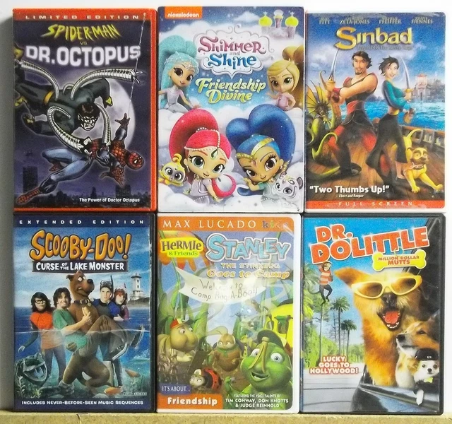 6 ANIMATED FAMILY Children Movies DVDs READ LIST INSIDE Lot #H912 FREE ...