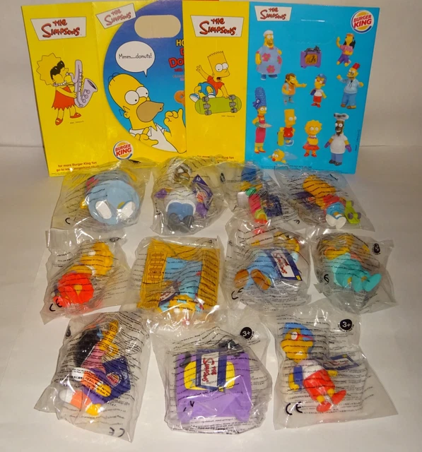 THE SIMPSONS 2001 Full Set 11 Burger King Toys Sealed + 2 Boxes £19.99 ...