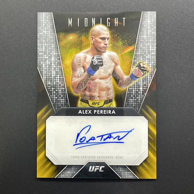 2024 TOPPS MIDNIGHT UFC Alex Pereira Auto Glimmer Graphs Gold /5 FDSSLN ...