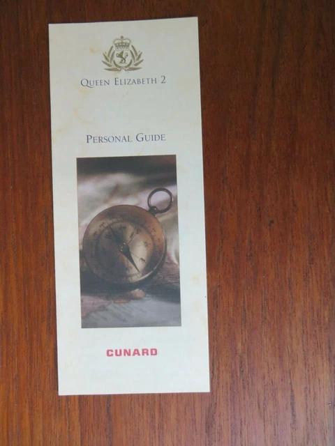 CUNARD ,QE2: QUEEN Elizabeth 2. Personal Guide, Deck Plan £3.95 ...