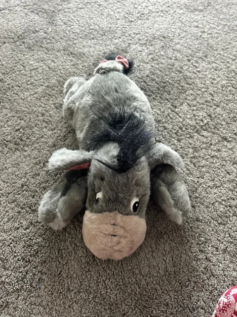 DISNEY STORE EEYORE Grey Soft Plush Toy Removable Tail Winnie The Pooh ...