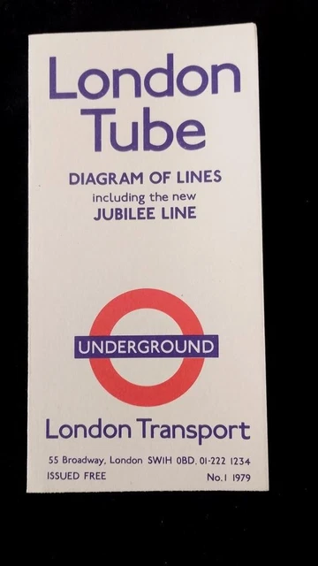1979 LONDON UNDERGROUND Diagram of Lines map Jubilee Line London ...