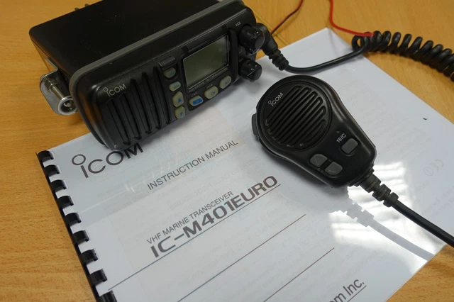 ICOM IC-M401 EURO compact submersible marine radio boat VHF transceiver ...