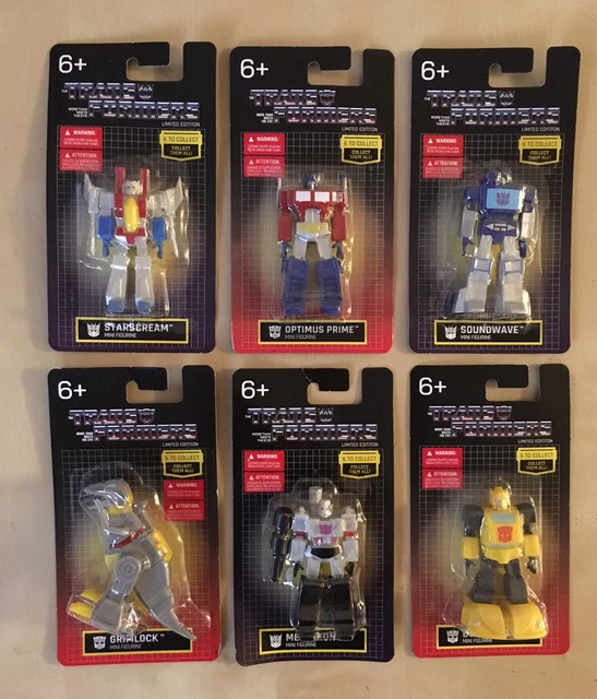 6 TRANSFORMERS G1 Mini figures Limited Edition Optimus Prime Bumbleebee ...