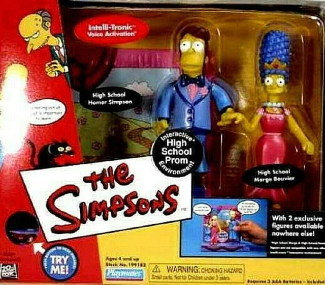 THE SIMPSONS HOMER & Marge High School Prom Playmates Box Set New 2002 ...
