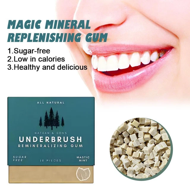 UNDERBRUSH REMINERALIZING CHEWINGGUM With NanoHydroxyapatite Teeth ...