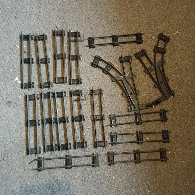 VINTAGE HORNBY MECCANO 0 Gauge Tracks Plus 3 Rail Track,Job Lot Bundle ...