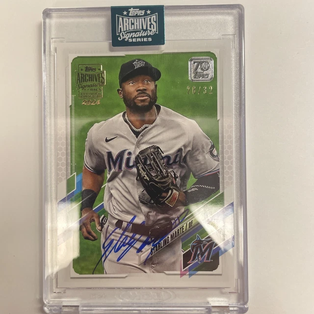 2024 TOPPS ARCHIVES Signature Series Starling Marte Certified On Card ...