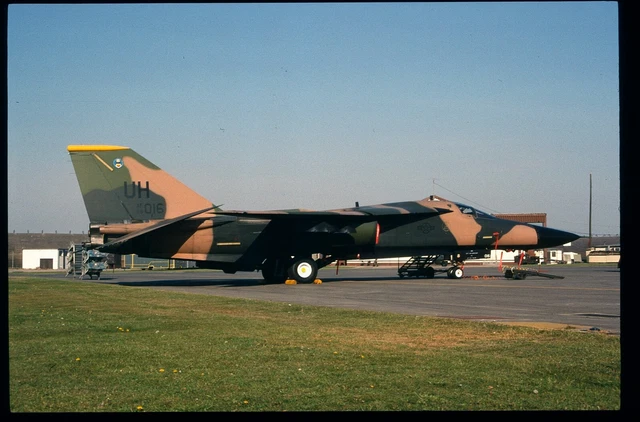 712-18 ORIGINAL K64 AIRCRAFT SLIDE: USAF GD F-111F Aardvark 68-0001/UH ...