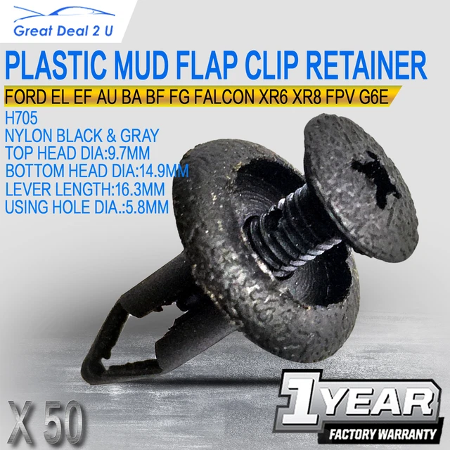 50PCS FOR FORD EF AU BA BF FG Plastic Clip Retainers XR6 XR8 FPV G6E ...