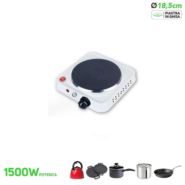 PETIT FOURNEAU EN Fonte Électrique Lit une Place Portable 1500W Brosse ...