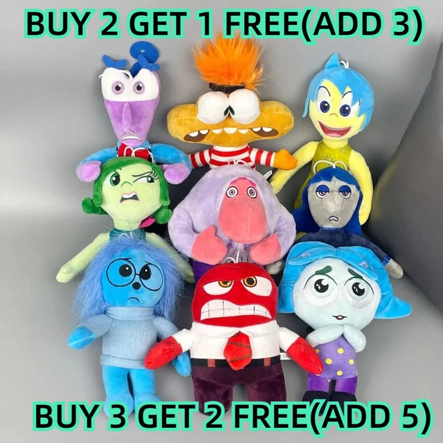 CARTOON MOVIE INSIDE Out2 Figure Plush Doll Anxiety Sadness Ennui Anger ...