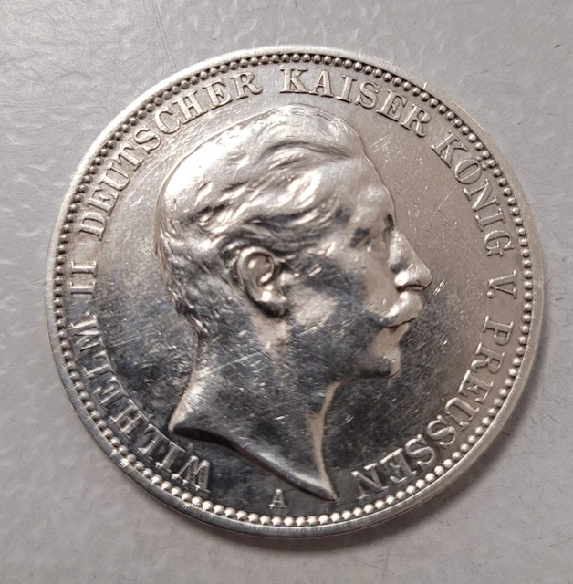 SILBERMÜNZE DEUTSCHES KAISERREICH 1909 drei Mark Wilhelm II Deutscher Kaiser vz EUR 48,00 ...