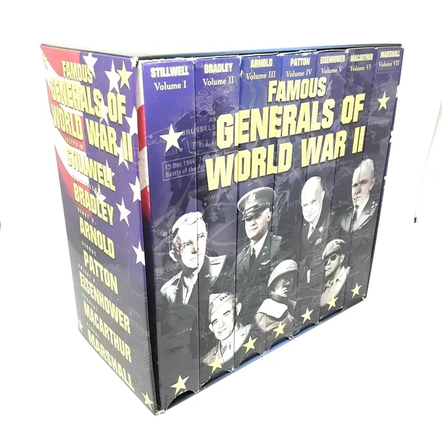 FAMOUS GENERALS OF World War II VHS Volumes I-VII 1996 Black & White Patton Etc £7.03 - PicClick UK