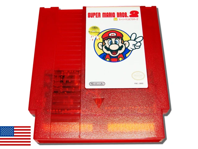 SUPER MARIO BROS 2j Japan Lost Levels Nintendo NES Famicom Game Red ...
