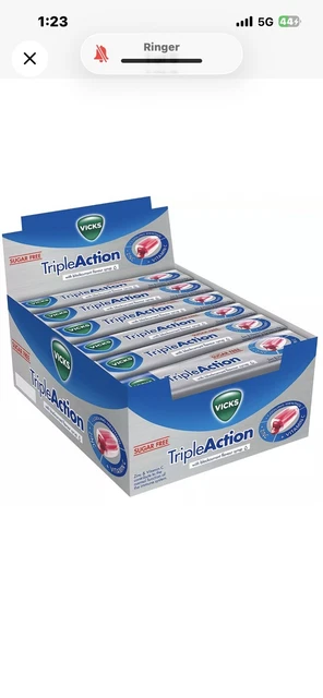 VICKS VAPODROPS TRIPLE Action, Sugar Free Lozenges with Menthol 42g ...