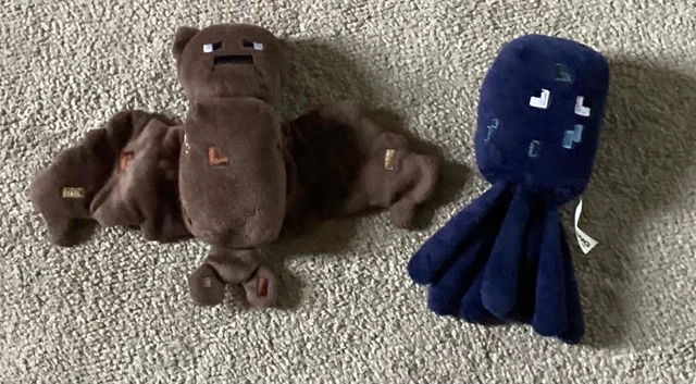 MINECRAFT MOJANG BAT and Squid Soft Plush Toy Bundle £5.99 - PicClick UK