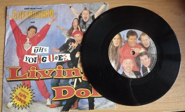 LIVING DOLL BY Cliff Richard and the Young Ones 7" vinyl comic relief ...