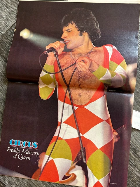 CIRCUS MAGAZINE 1978 Queen Freddie Mercury Poster Vintage Kiss Aucoin ...