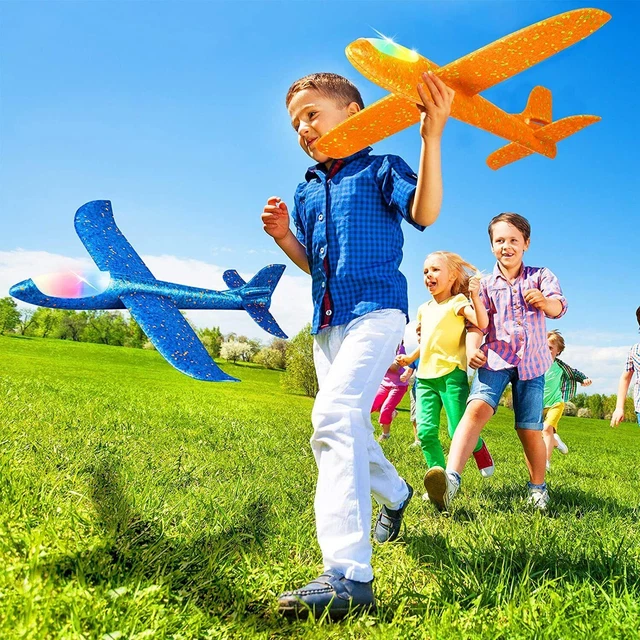 GIANT 50CM FOAM Glider Stunt Plane Kids Hand Thrown Airplane Outdoor ...