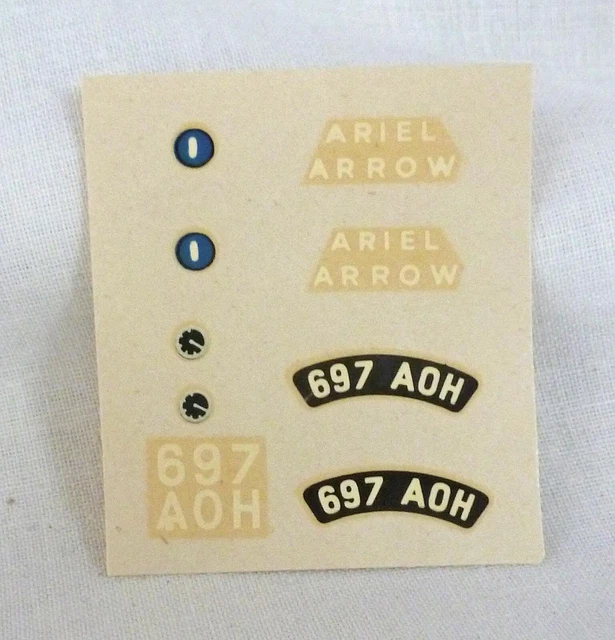 AIRFIX TON UP Tony Ariel Arrow Motorcycle Original Decal Sheet £4.99 ...