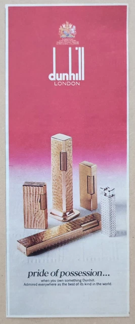 DUNHILL LIGHTERS ORIGINAL UK Press Advert 1972 £5.91 - PicClick UK