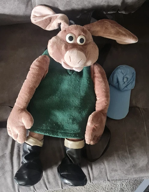 RARE WALLACE AND Gromit HUTCH Curse Of The Were Rabbit Plush Backpack £ ...
