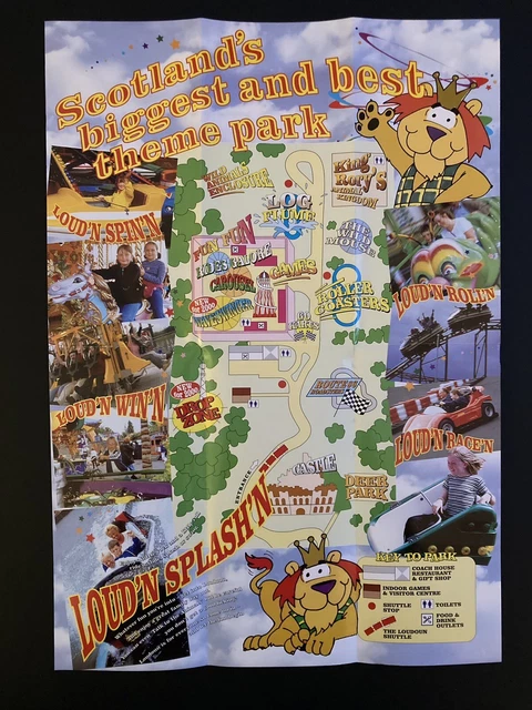 LOUDOUN CASTLE THEME Park Map Leaflet 2000. Scotland. Fairground ...