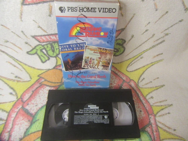 PBS READING RAINBOW Rare VHS Tape Coral Reefs and Magic School Bus ...