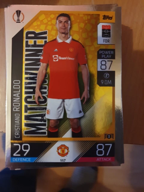 MATCH ATTAX 2022/23 22-23 Cristiano Ronaldo Matchwinner Foil Card #117 ...