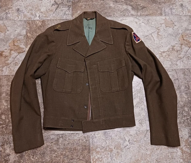 WWII VINTAGE US Army Military Wool Brown Field Jacket Size 38 L 10th ...