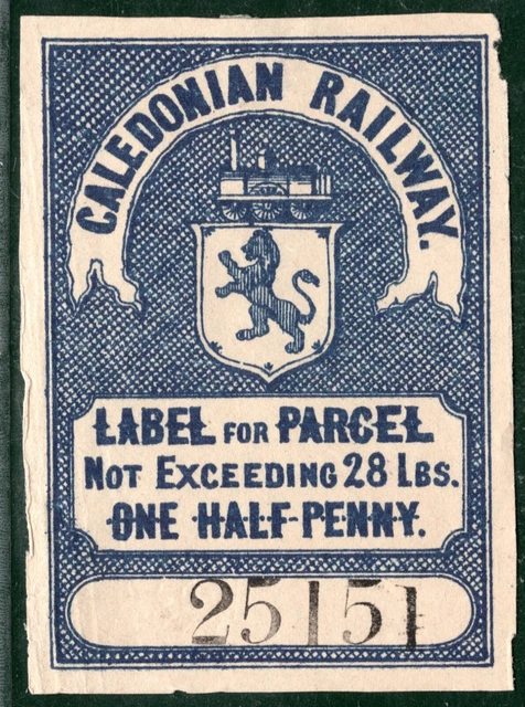 GB SCOTLAND CALEDONIAN RAILWAY Parcel Stamp *½d/28lbs* ENGINE Mint MNG ...