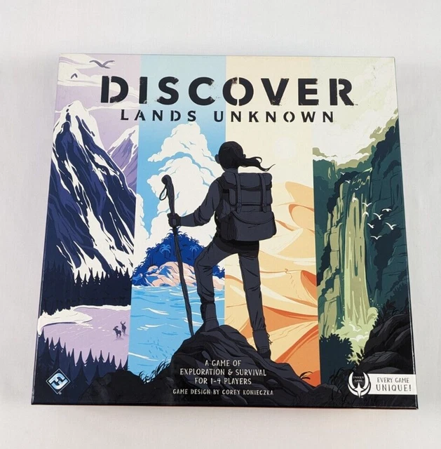 DISCOVER LANDS UNKNOWN Board Game Used COMPLETE FFG 2018 £9.54 ...