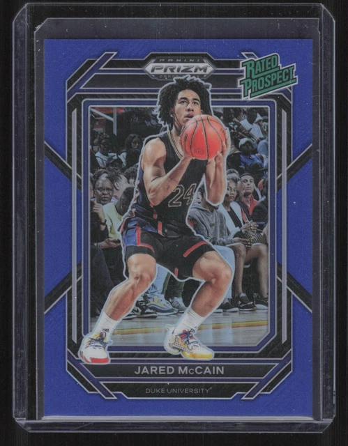 2023-24 PRIZM DRAFT Jared McCain #2 prospect classé bleu Prizm /199 ...