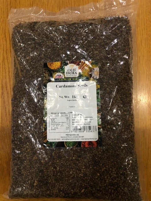 OLD INDIA CARDAMOM Seeds 1kg Premium Quality BBE 08/2026 £18.99 ...